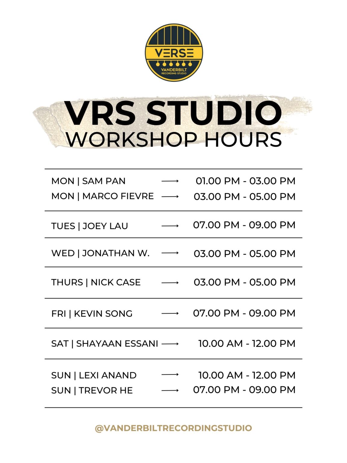 Workshop Hours
